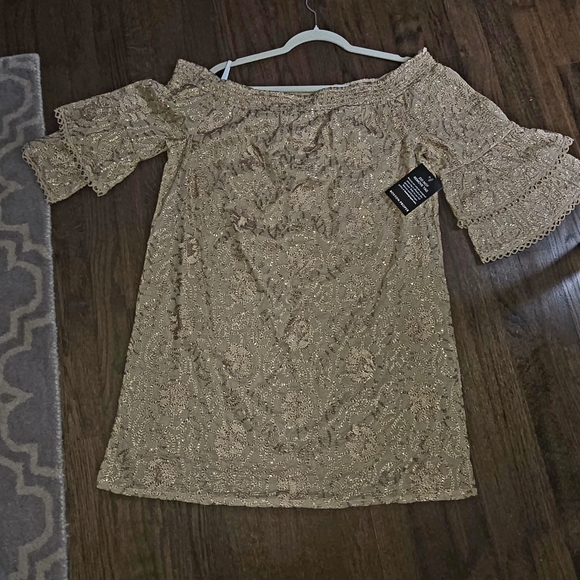 Boston Proper | Dresses | Boston Proper Offshoulder Lace Mini Dress In ...